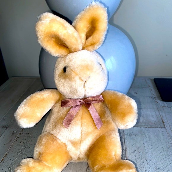 Commonwealth | Toys | Commonwealth Bunny Rabbit Plush Brown And Pink Ribbon Bow Soft Stuffed ...